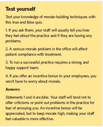 How to recognize and repair staff morale problems